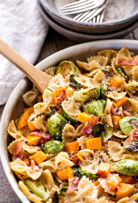 Bacon Brussels Sprouts Butternut Squash Pasta Recipe Runner
