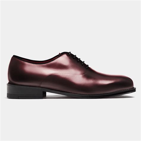 Oxford Shoes In Burgundy Leather