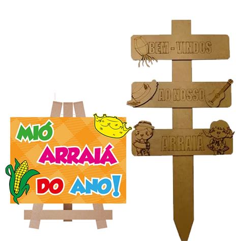 Placa Decora O Para Festa Junina Festa Arraia Bem Vindos Submarino