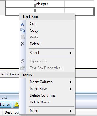 Reporting Services Merge Cells Horizontally In Visual Studio