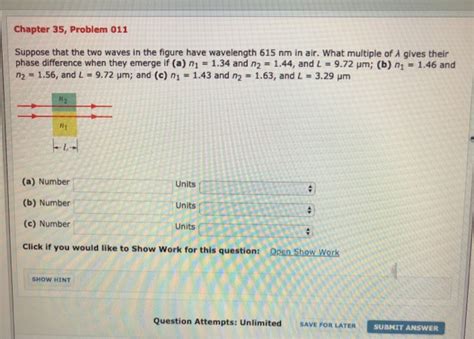 Solved Chapter 35 Problem 011 Suppose That The Two Waves In Chegg