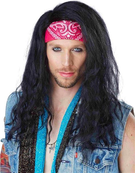 80s Glam Rocker Heavy Metal Poison Steel Panther Costume Wig Bandana