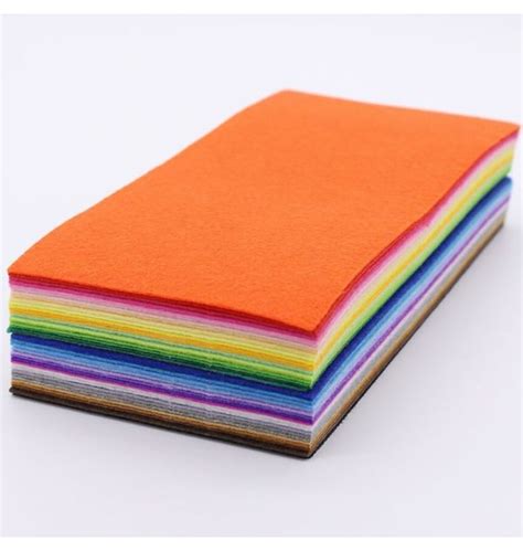 직물원단 40 색 1mm 하드 펠트 원단 펠로 폴리 에스테르 아크릴 부직포 바느질 작업 Diy 바늘 봉제 수제 티몬
