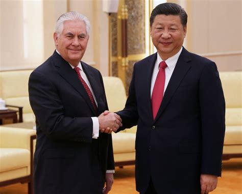 Rex Tillerson Chinas Xi Jinping Pledge Cooperation