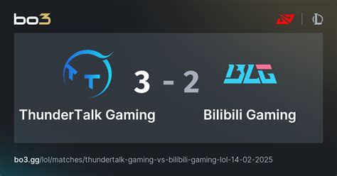 ThunderTalk Gaming Vs Bilibili Gaming Map 2 League Of Legends Bo3 Gg