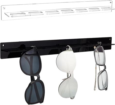 2 Pcs Acrylic Sunglasses Organizer Storage 2 Colors Wall Mounted