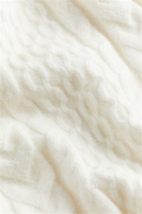 Cable Knit Dress Cream Ladies Handm Gb