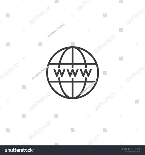 Vector Sign Web Internet Globe Symbol Stock Vector Royalty Free 2114464046 Shutterstock