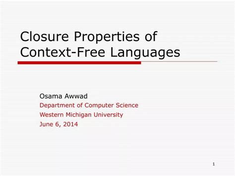 Ppt Closure Properties Of Context Free Languages Powerpoint Presentation Id1294017