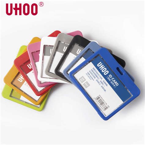 Ideecraft กรอบใส่บัตรพนักงาน กรอบพลาสติกใส Acrylic แนวนอน Uhoo ใส่บัตรได้ 1 2 ใบ สวยใสทน