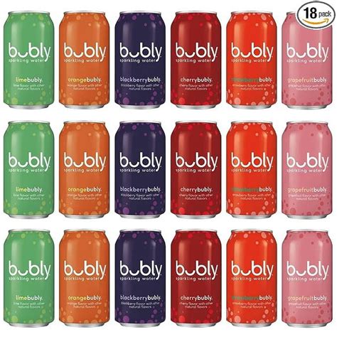 Bubly Sparkling Water 6 Flavor Variety Pack 18 Pack