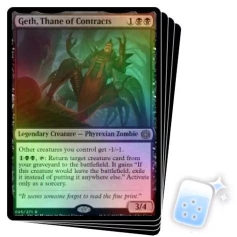 Foil Geth Thane Of Contracts X4 Phyrexia All Will Be One One Carte Mtg Magique Eur 223