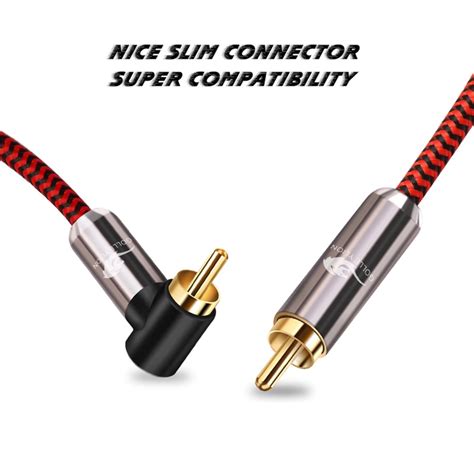 Golley Lion 2 Rca เชื่อมต่อกับ 2 Rca แจ็คสายสัญญาณเสียง สําหรับโฮม