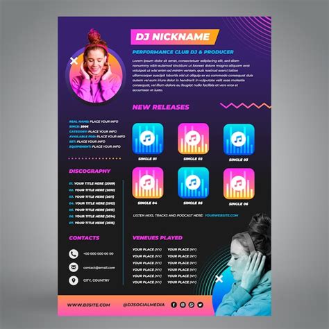 Free Vector Gradient Press Kit Template