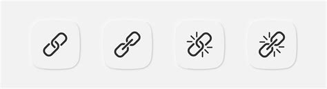 Premium Vector Link Icon Chain Symbol Hyperlink Break Icons Share Content Vector Isolated Sign