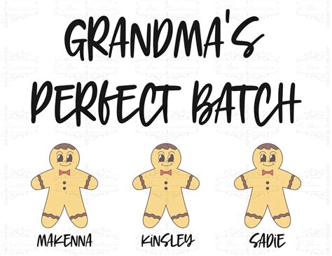 Grandmas Perfect Batch Png For Sublimation Christmas T For Grandma