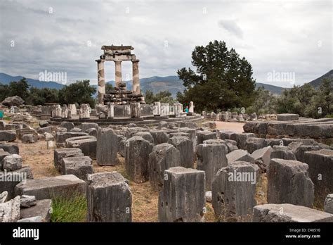 Tholos Is A Fourth Century BC Rotunda Delphi Greece Stock Photo Alamy