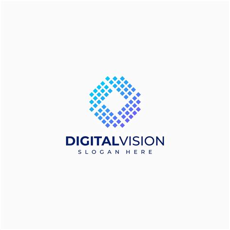 디지털 비전 로고 프리미엄 벡터