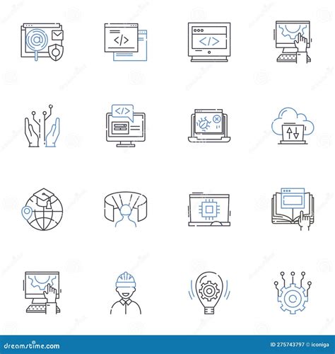 Information Architecture Line Icons Collection Navigation Organization Hierarchies