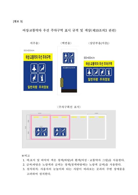 법 장애인전용 경차전용 여성 및 교통약자우선 주차구획 네이버 블로그