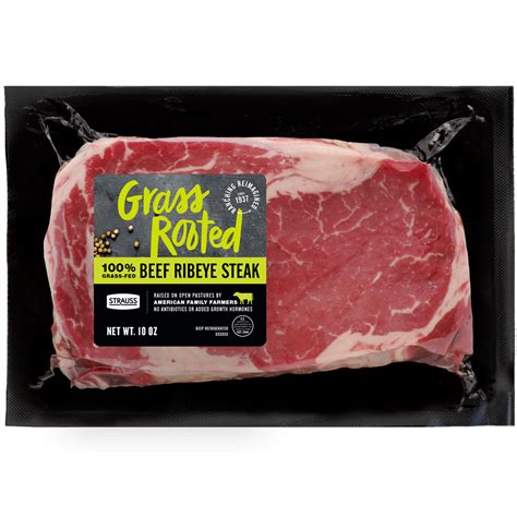 Grass Fed Beef Ribeye Steak Strauss Brands