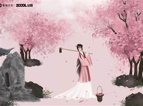 红楼梦 黛玉葬花 YommyQin 站酷ZCOOL