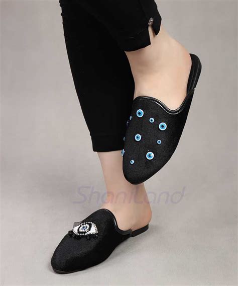 دمپایی جلو بسته اسلیپر چشم نظر کد 26414 شانی لند