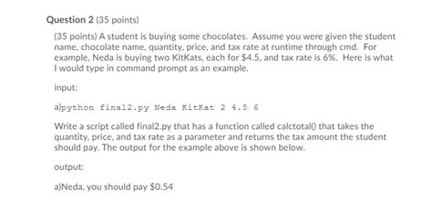 Solved Question 2 35 Points 35 Points A Babe Is Chegg Com