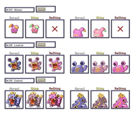 Shiny Recolour Whismur Line Gen 3 By Shinydexproject On Deviantart