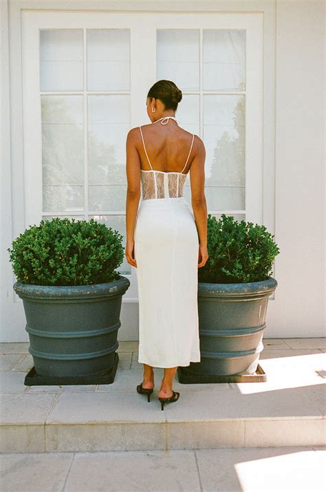 Teyah Midi Dress White