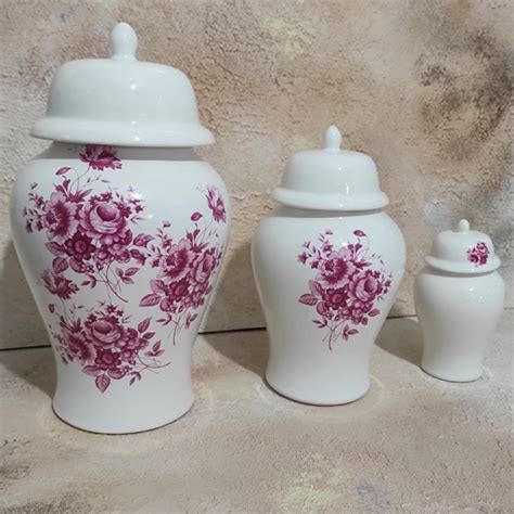 خرید و قیمت جینجر جار گلدار از غرفه ترمه سرام