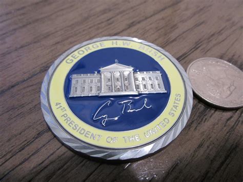 Lot Of 2 Potus Challenge Coins George H W Bush And Nightwatch Etsy