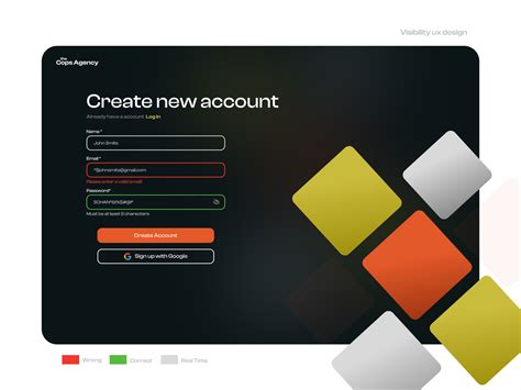 Visibility Ux Sign Up Page Design By Sohan Talukder At