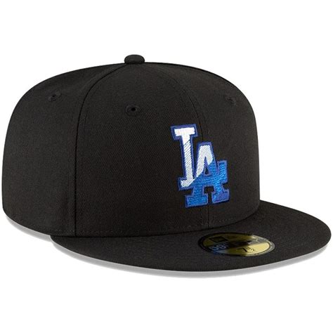 Mens Los Angeles Dodgers New Era Black Ombre 59fifty Fitted Hat
