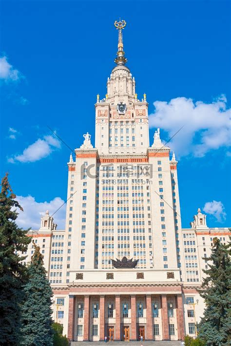 莫斯科国立大学高清摄影大图 千库网