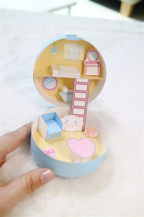 종이집 만들기 종이 폴리포켓 Diy 시나모롤 집 무료도안 네이버 블로그