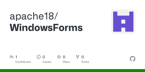 GitHub Apache18 WindowsForms