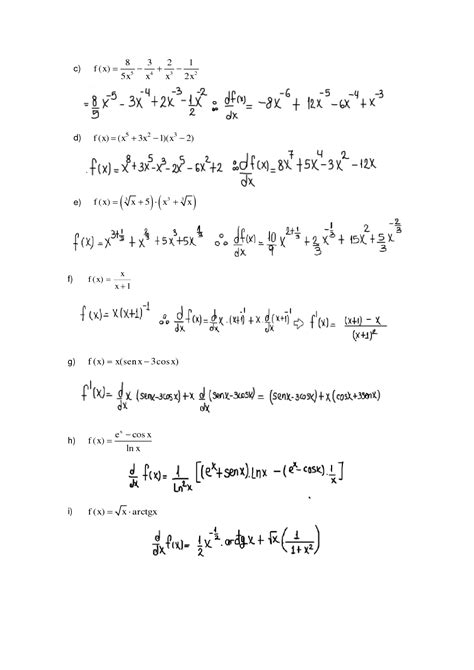 SOLUTION Math Derivative Exercises Studypool