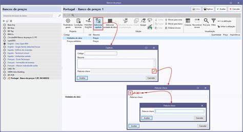 Open BIM Quantities Adicionar capítulos CYPE