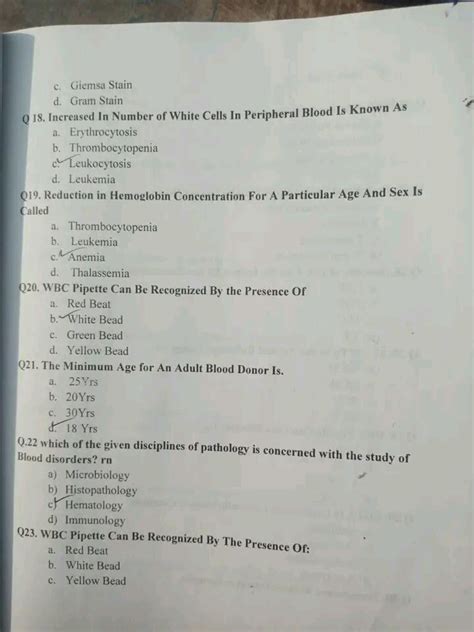 Pathology Solved 3rd Semester Mcqs Css Point