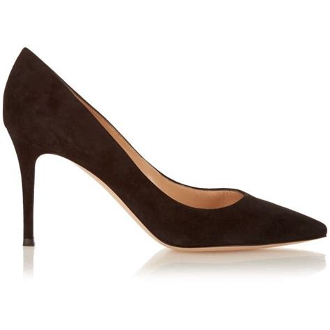 Gianvito Rossi Black Suede Point Toe Pumps