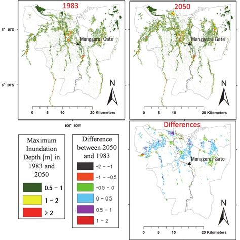 Flood Inundation Simulation Result Based On The Land Subsidence In 1983