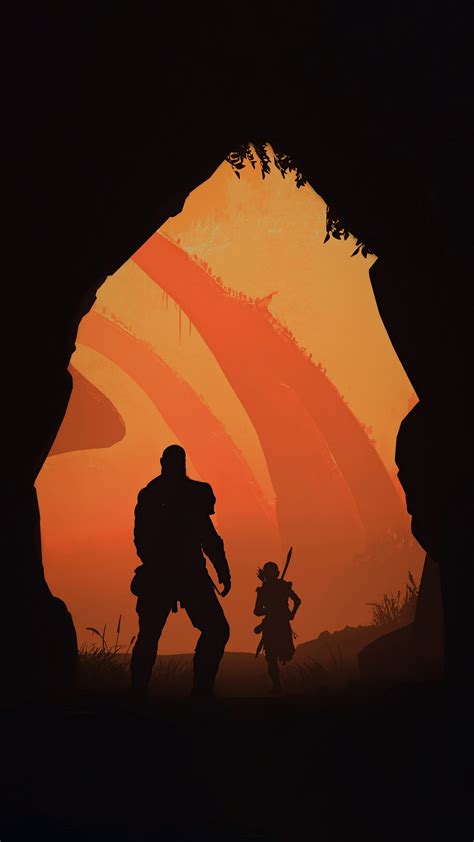 2160x3840 Kratos And Atreus God Of War Minimal 5k Sony Xperia Xxzz5 Premium Hd 4k Wallpapers