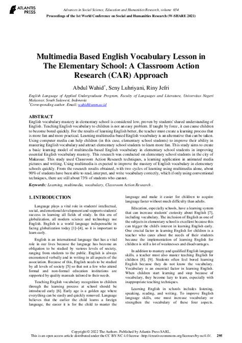 pdf multimedia based english vocabulary lesson in the elementary