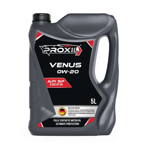 Proxil Venus Gasoline Engine Oil 0w 20 Api Sp 5 Liter Proxil Lubricants