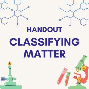 Classifying Matter Handout By Ms Krieg S Class TPT