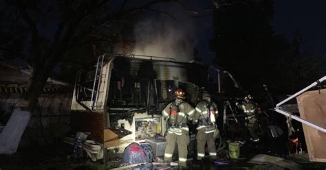 Firefighters Keep Rio Linda Rv Fire From Spreading To Nearby Home