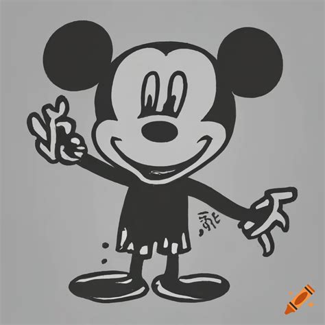 Mickey Mouse Hands Stencil