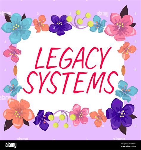 Conceptual Caption Legacy Systems Word Written On Old Method Technology Computer System Or