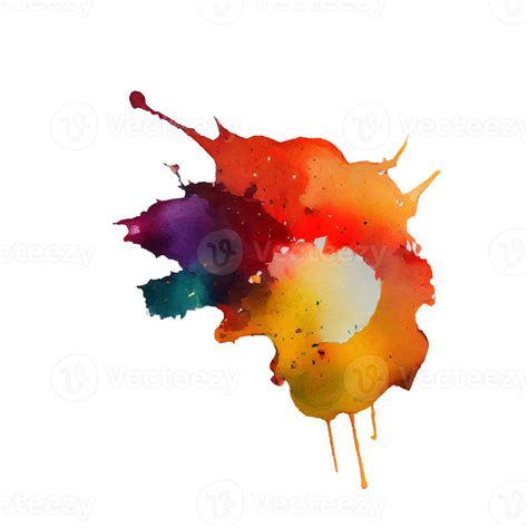 Watercolor Stain In Colorful 21179805 Png
